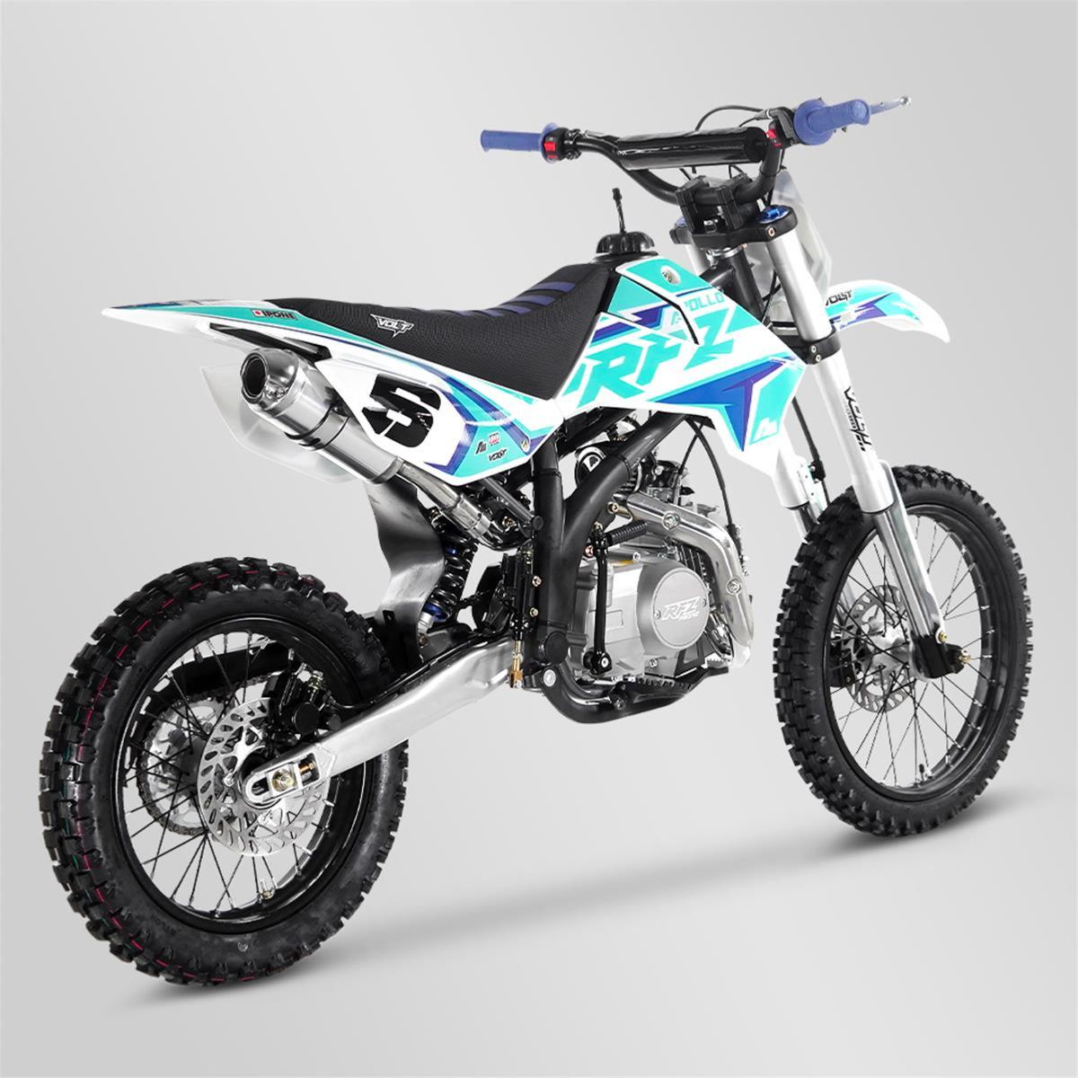 Pit-Bike (RFZ 125 Open enduro bleue) APOLLO MOTORS