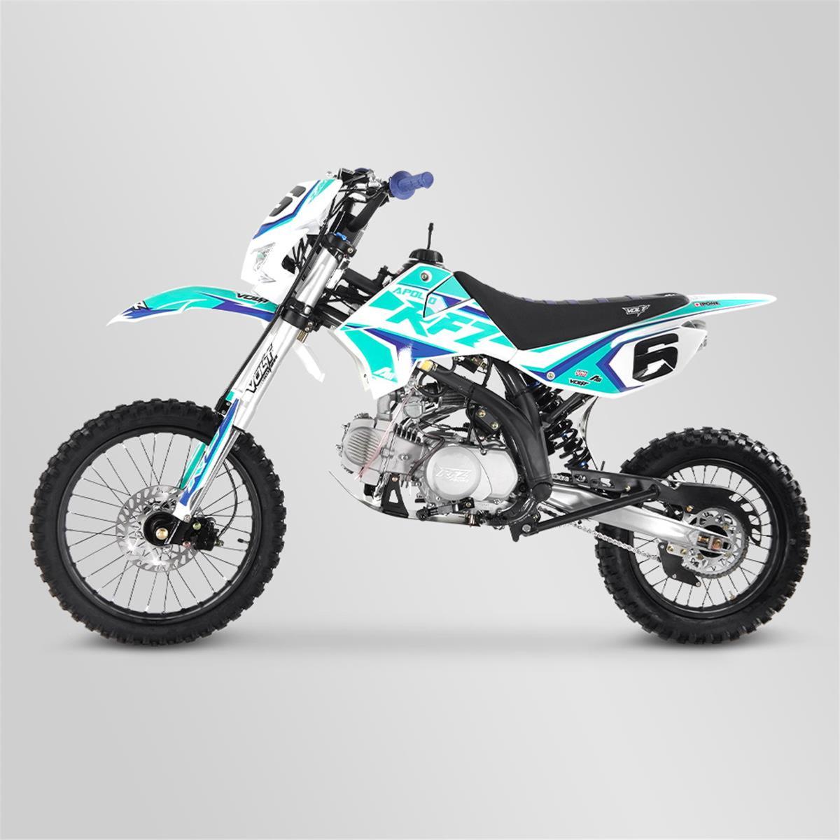 Pit-Bike (RFZ 125 Open enduro bleue) APOLLO MOTORS